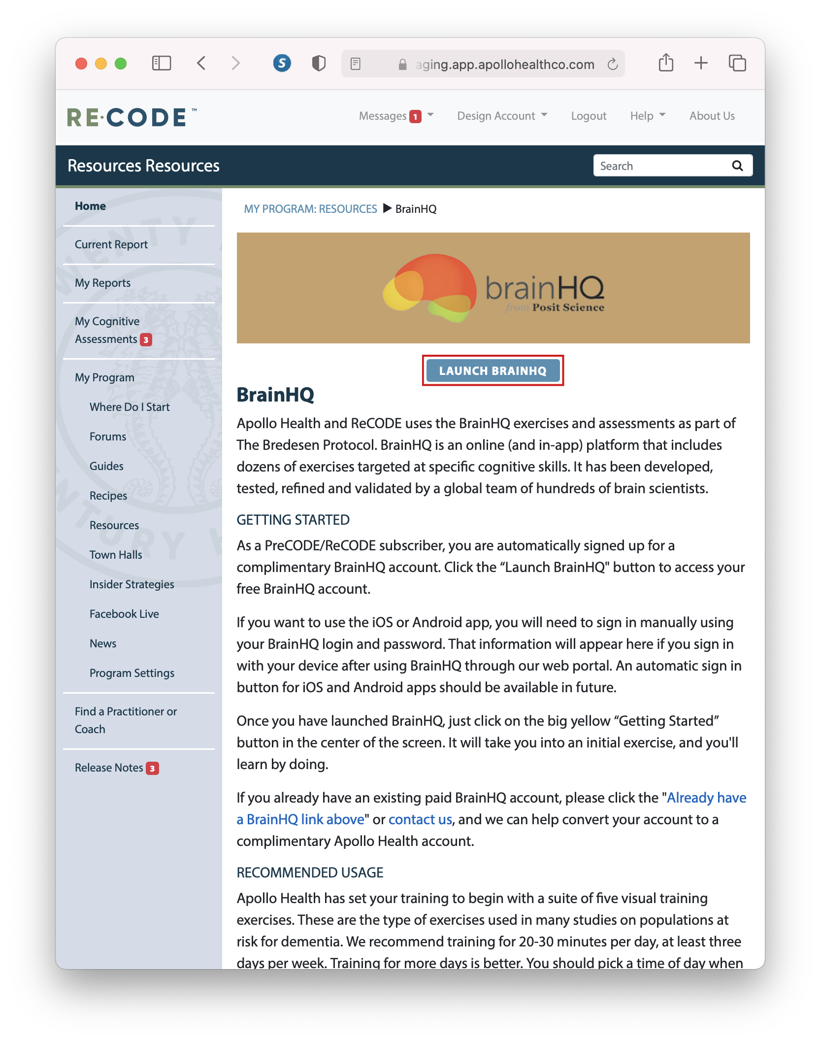 How do I get started with my BrainHQ account? – Apollo Health