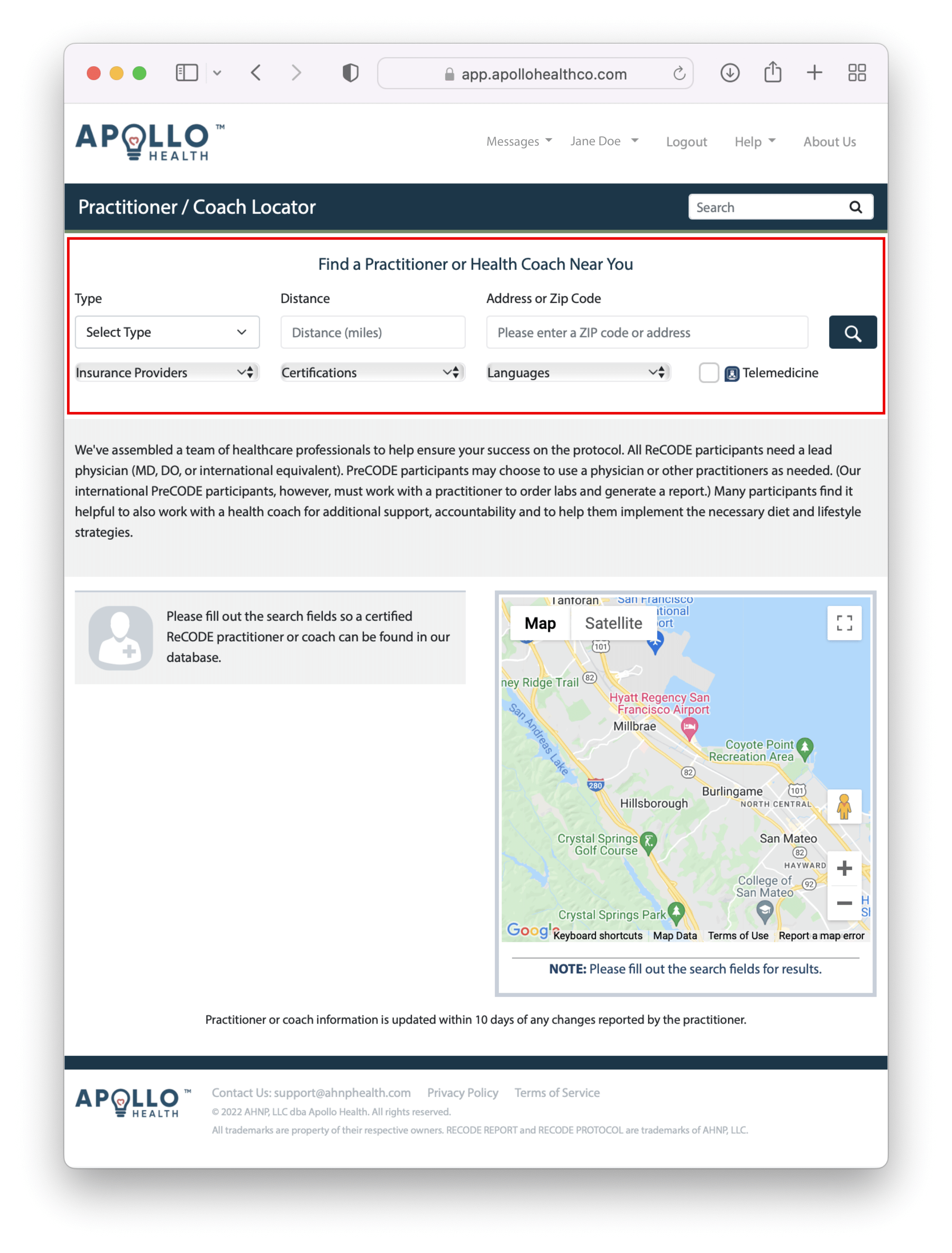 How to: Select a practitioner or health coach – Apollo Health
